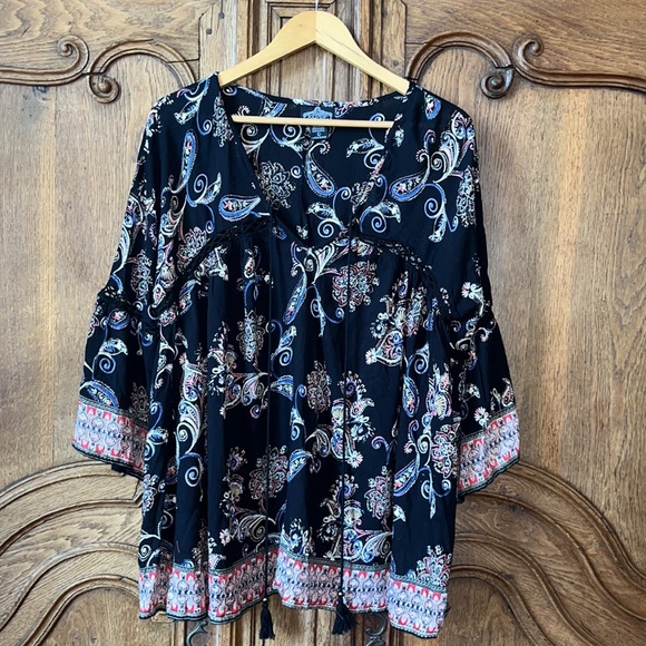 Angie | Tops | Angie Tie Front Boho Top | Poshmark